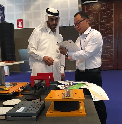 Installation of Building lead rubber bearing